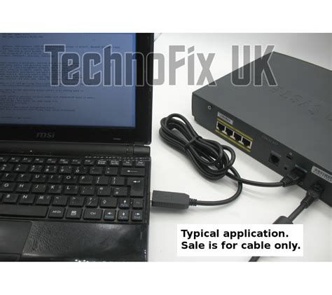 FTDI USB To Serial RS232 Console Rollover Cable For Cisco Routers RJ45 TechnoFix UK