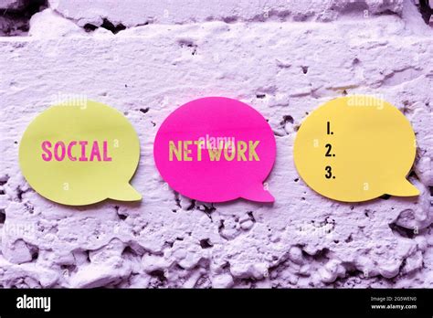 Hand Writing Sign Social Network Business Concept A Framework Of Individual Linked By Interan