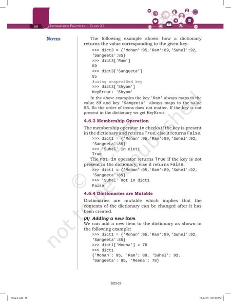 Ncert Book For Class 11 Informatics Practices Chapter 4 Working