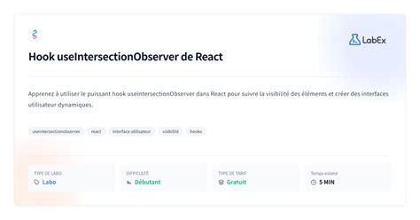 hook useintersectionobserver de react labex