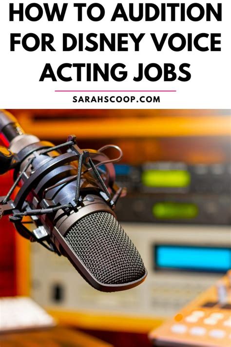How to Audition for Disney Voice Acting Jobs | Sarah Scoop