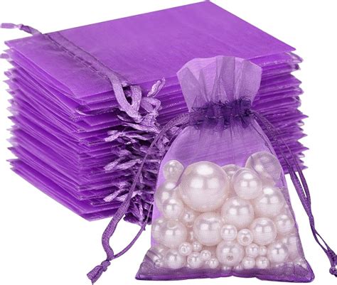Bolsas Organza Joyería G2plus 100 Piezas Bolsas De Organza Blanco