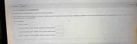 Solved 3 1 1 Points Details My Notes Topic 3 Webassign
