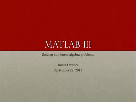 Ppt Matlab Iii Powerpoint Presentation Free Download Id2761158