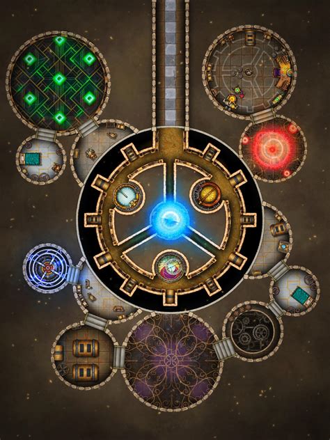 Steampunk Battlemap Dnd Map Dandd Battlemap Clockwork Dungeons And