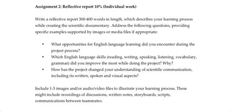 Assignment 2 Reflective Report 10 Individual Work