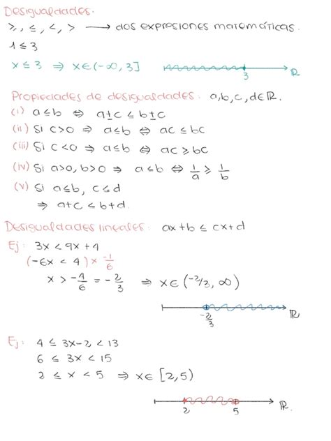 Desigualdades Lineales Y No Lineales Pdf