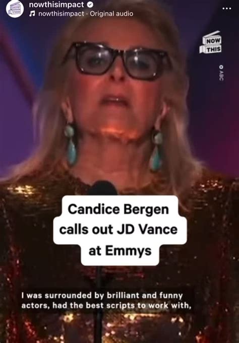 🔥 WATCH: “My work here is done. Meow.” Candice Bergen trolled J.D. Vance at the Emmy’s last ...