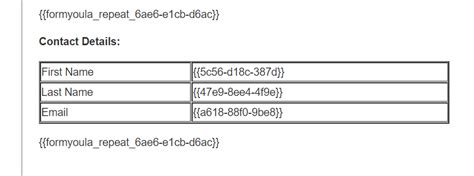Display Repeat Group Entries In Custom Pdf Template Using Merge Fields