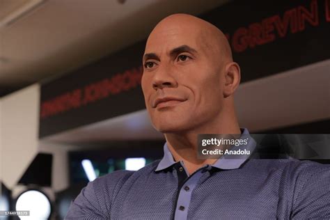 The Wax Statue Of Famous American Actor Dwayne Johnson Is Reinstalled