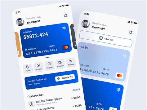 E Wallet App Ui Ux Design Personal Banking Behance