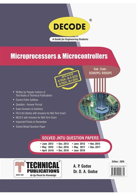 Microprocessors And Microcontrollers For Jntu H 16 Course Iii Ii Ece Ec602pc Ebook A P