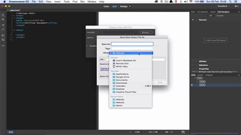 Setting Up Dreamweaver For A New Site Youtube