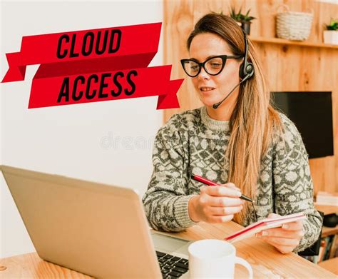 Hand Writing Sign Cloud Access Word For Software Tool Between The Organization And The Provider