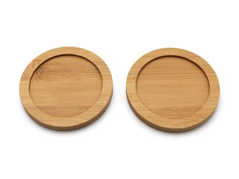 Сет от 2 бр керамични чаши за чай с бамбукови подложки Umea 200 мл Trendo Bg