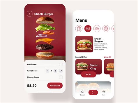 Premium Vector Restaurant Menu App Ui Gui Screen Incl