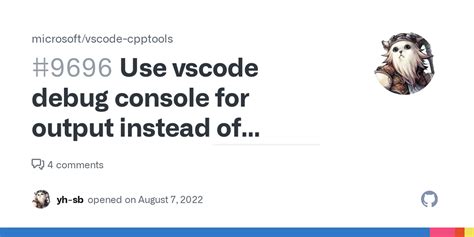 Use Vscode Debug Console For Output Instead Of Terminal When `type