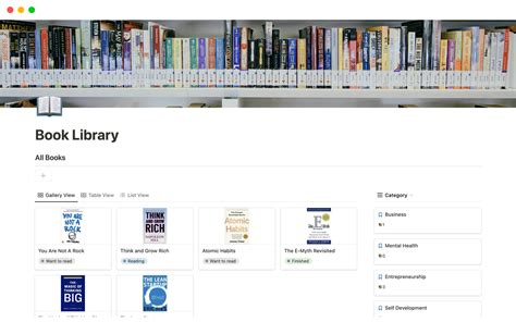 Book Library Template Notion Marketplace