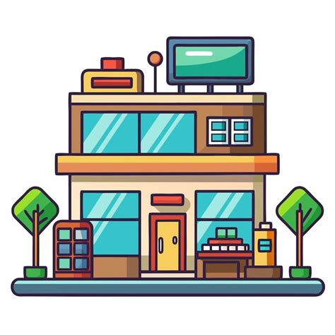 Premium Vector Elegant Electronics Store Building Vector Design