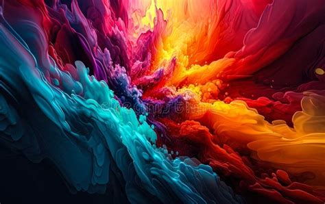 Vibrant Waves Of Multicolored Abstract Shapes Flowing Dynamically Across The Frame Representing
