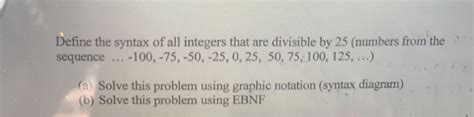 Solved Define The Syntax Of All Integers That Are Divisible