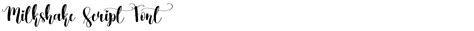 Milkshake Script Font