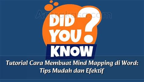 Tutorial Cara Membuat Mind Mapping Di Word Tips Mudah Dan Efektif
