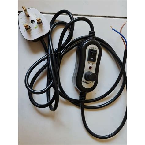 13amp 3 Pin Plug Top With 2 Meter Power Cable With Dimmer On Off Switch Lazada