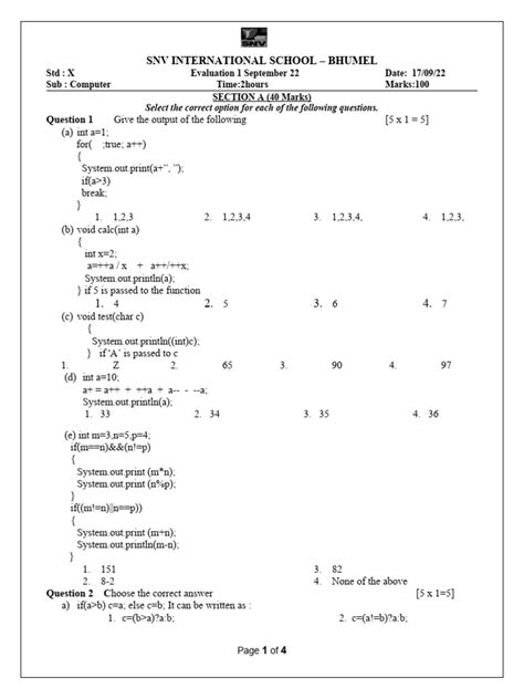 icse sample paper 5 for computer applications pdf class computer