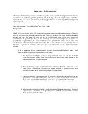 Lab 12 Groundwater Laboratory 12 Groundwater Objective This Laboratory Exercise Includes