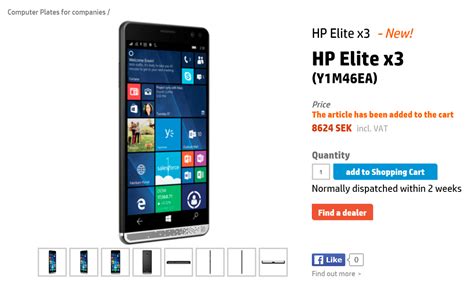 HP Sweden Now Taking Orders For The HP Elite X For Delivery In Days