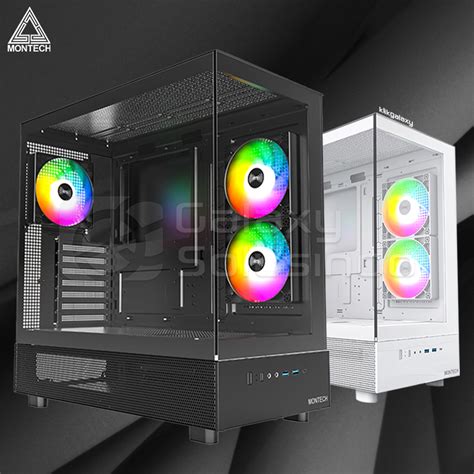 Jual Montech Xr Panoramic Argb Atx Tempered Glass Gaming Case Black