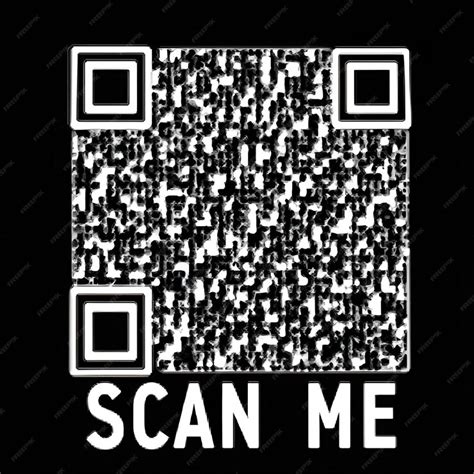 Black And White Qr Code Qr Code With Text Scan Me Text Qr Code Design