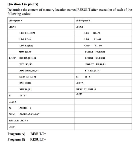 Solved (Assembly Language) Determine the content of memory | Chegg.com