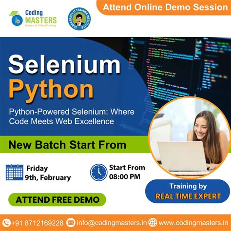 Selenium With Python Online Training Codingmasters Software Online Training Medium