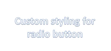 How To Create A Custom Style For Radio Button In WPF AspBucket