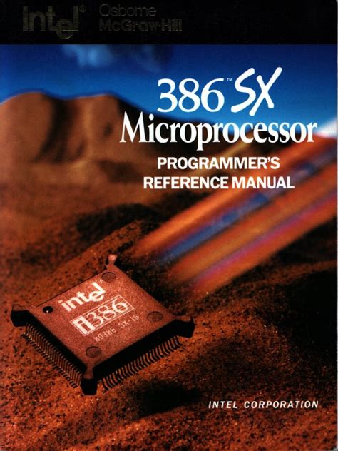 386 Sx Microprocessor Programmers Reference Manual Intel Corp 9780078816734 Books