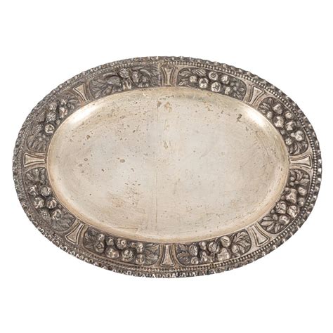 Bid Now Bandeja Oval En Plata Espa Ola Punzonada Fles Del S Xix February Pm Cet