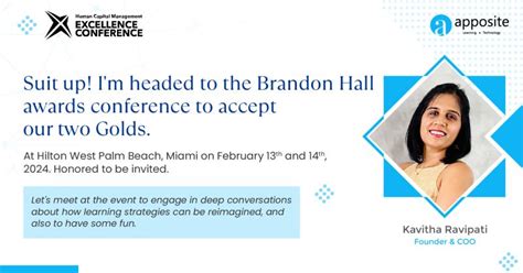 Kavitha Ravipati On Linkedin Brandonhallawards