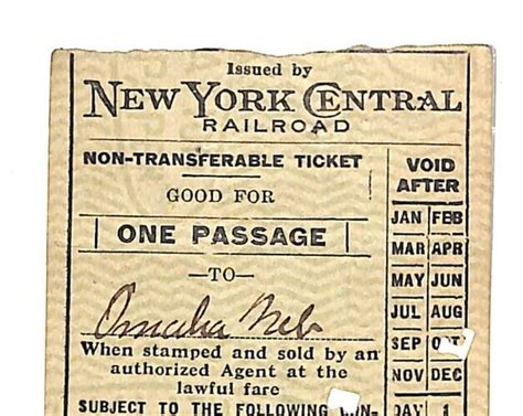 1920s Train Ticket 1920s Metropolitan London Railway 1st Class Train