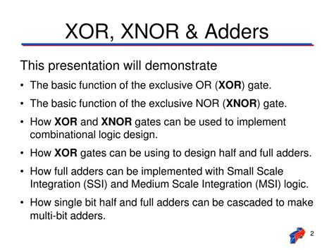 Ppt Xor Xnor And Binary Adders Powerpoint Presentation Free Download