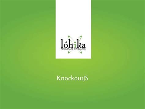 Knockout Js Ppt