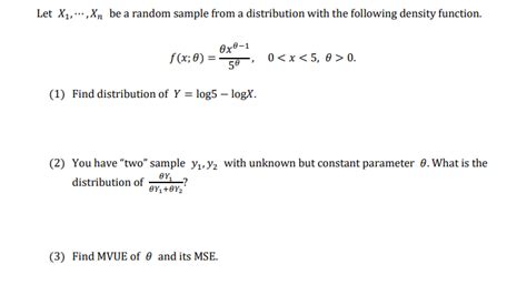 let x1 cdots xn ﻿be a random sample from a
