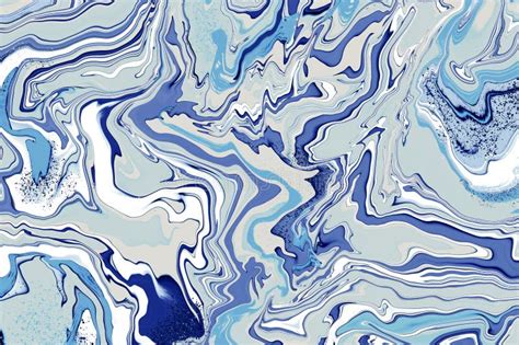 Blue And White Japanese Trendy Surreal Wavy Distorted Background Stock Illustration