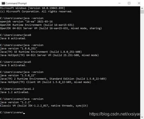 如何在windows中快速切换不同的java版本，并且任意切换xxsiyao的博客 Csdn博客windows切换java版本