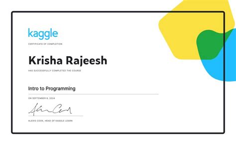 Completed Kaggle Course On Programming Krisha R Posted On The Topic