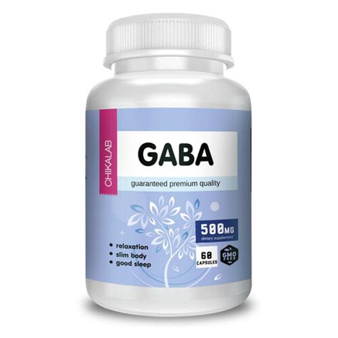 GABA 500 мг, 60 капсул, CHIKALAB, Чикалаб | Кэшбэк + 3-5% | Megapit.kz