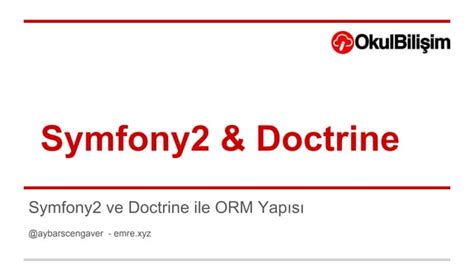 Symfony2 And Doctrine Ppt