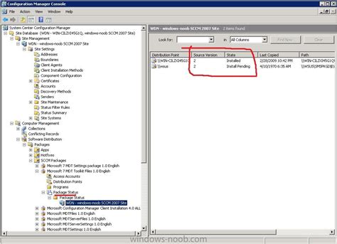 Sccm Package Source Version On Different Dps Windows Screenshots Windows Noob Com