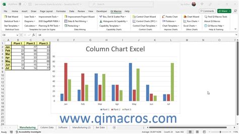 Column Chart Excel Youtube